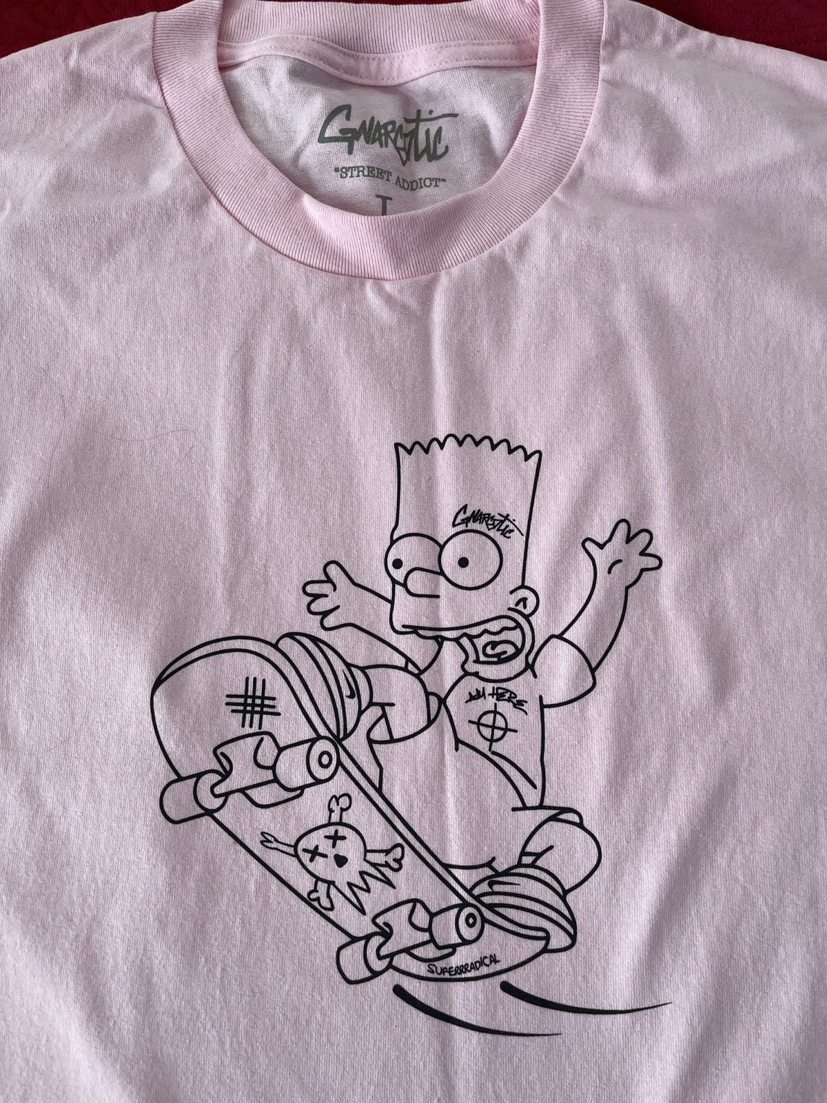 Gnarcotic × Superrradical Bart tee Street Addict | Grailed