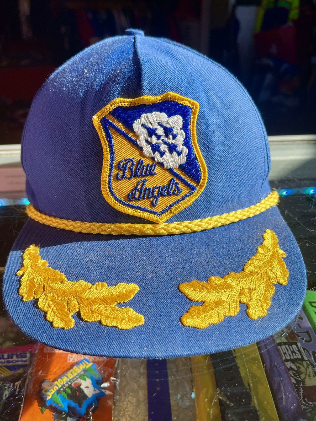 Hat × Vintage Blue Angels 80’s Vintage Airplane Military Army Snapback ...