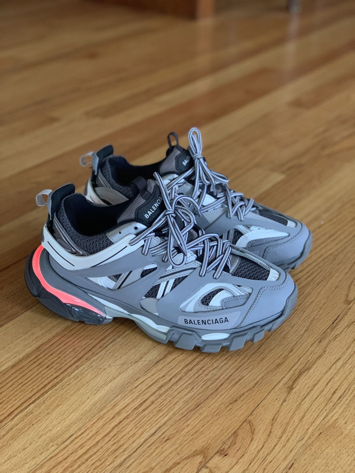 Balenciaga Grey LED Light Up Track Sneakers | Grailed