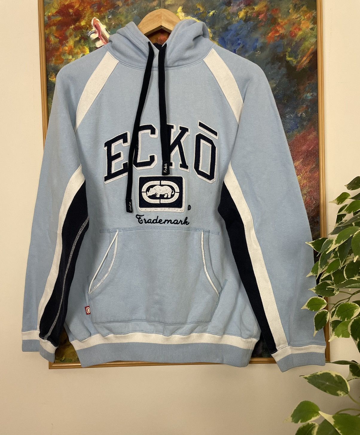 Vintage Ecko Unltd Vintage Rap Baby Blue Rare Cw Hoodie Streetwear | Grailed