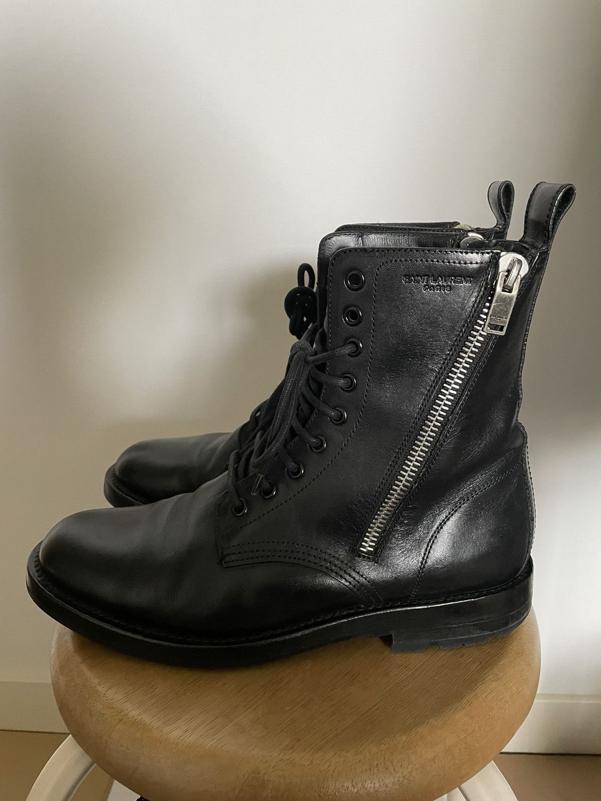 Saint Laurent Paris SLP Dual Zip Ranger Boots AW15 Hedi Slimane | Grailed