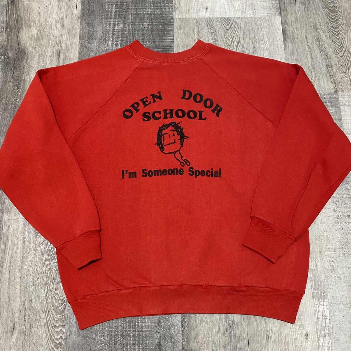 Vintage Vtg Im Someone Special 70s Kids Drawing Red Art Sweatshirt ...