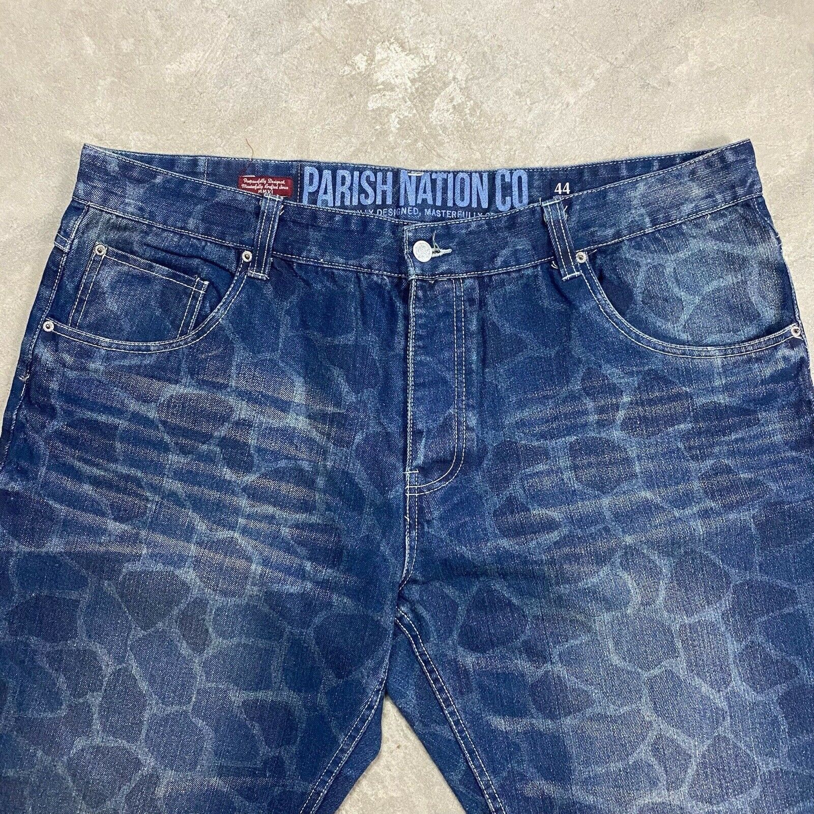 Parish Nation PARISH NATION Geometric Design Jeans 43x29 Hip Hop Y2K ...