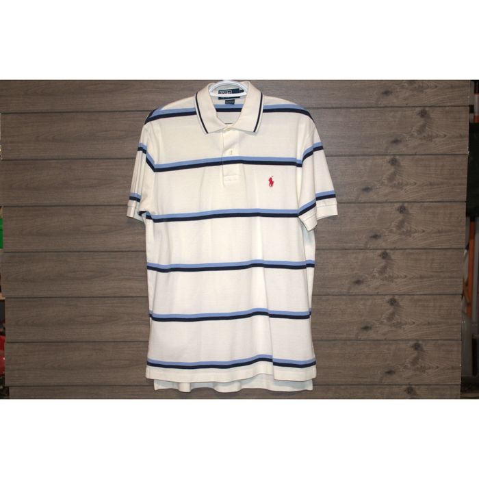 Ralph Lauren Ralph Lauren Polo White Polo with Light Blue/Dark Blue ...