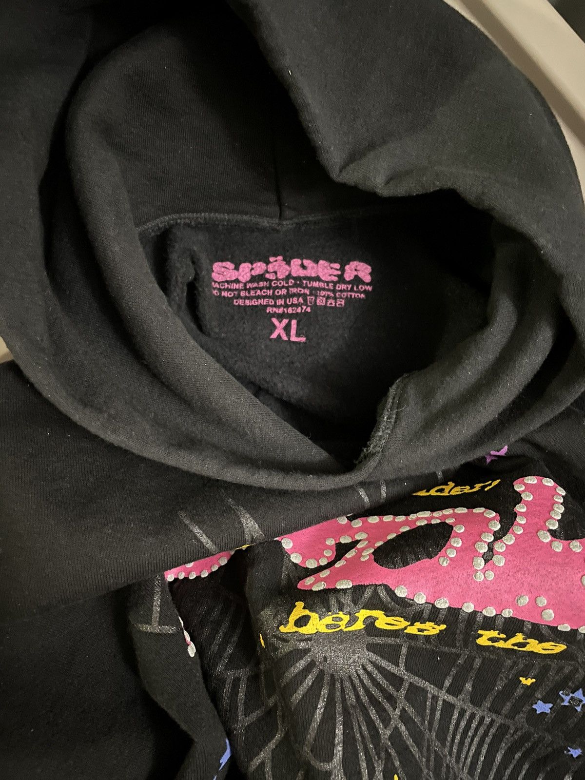 Streetwear × Young Thug Spider Worldwide Sp5der P*nk Hoodie | Grailed
