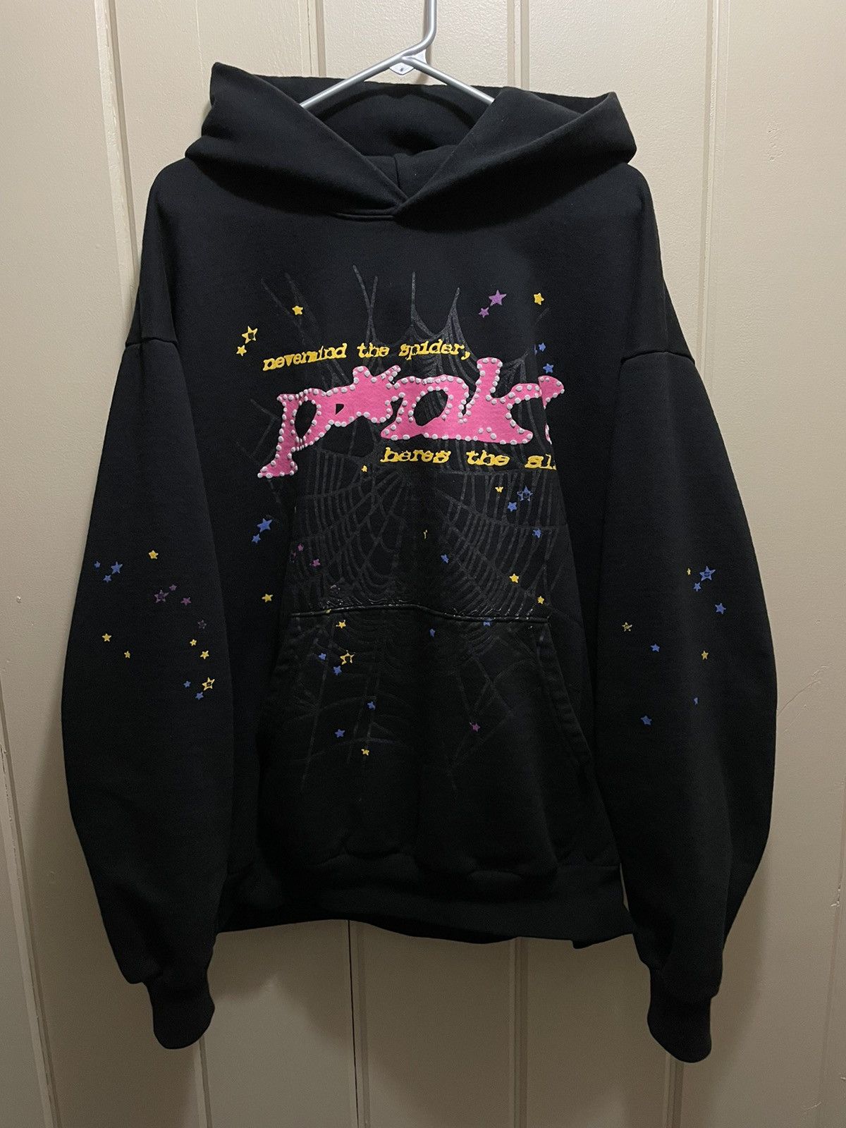 Streetwear × Young Thug Spider Worldwide Sp5der P*nk Hoodie | Grailed