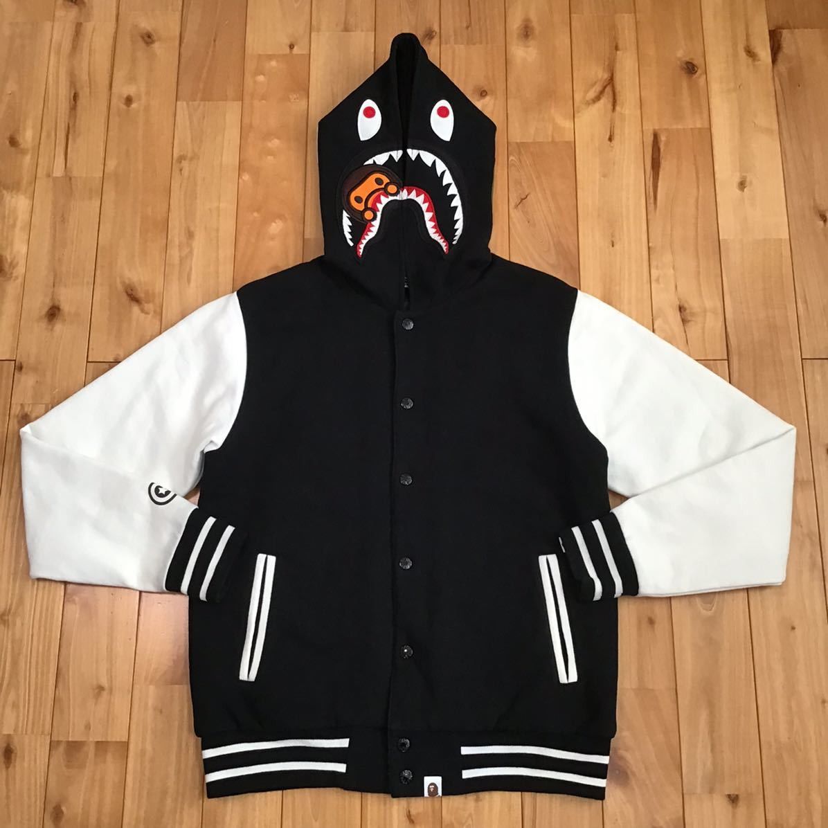Bape BAPE Shark Milo varsity jacket bomber | Grailed