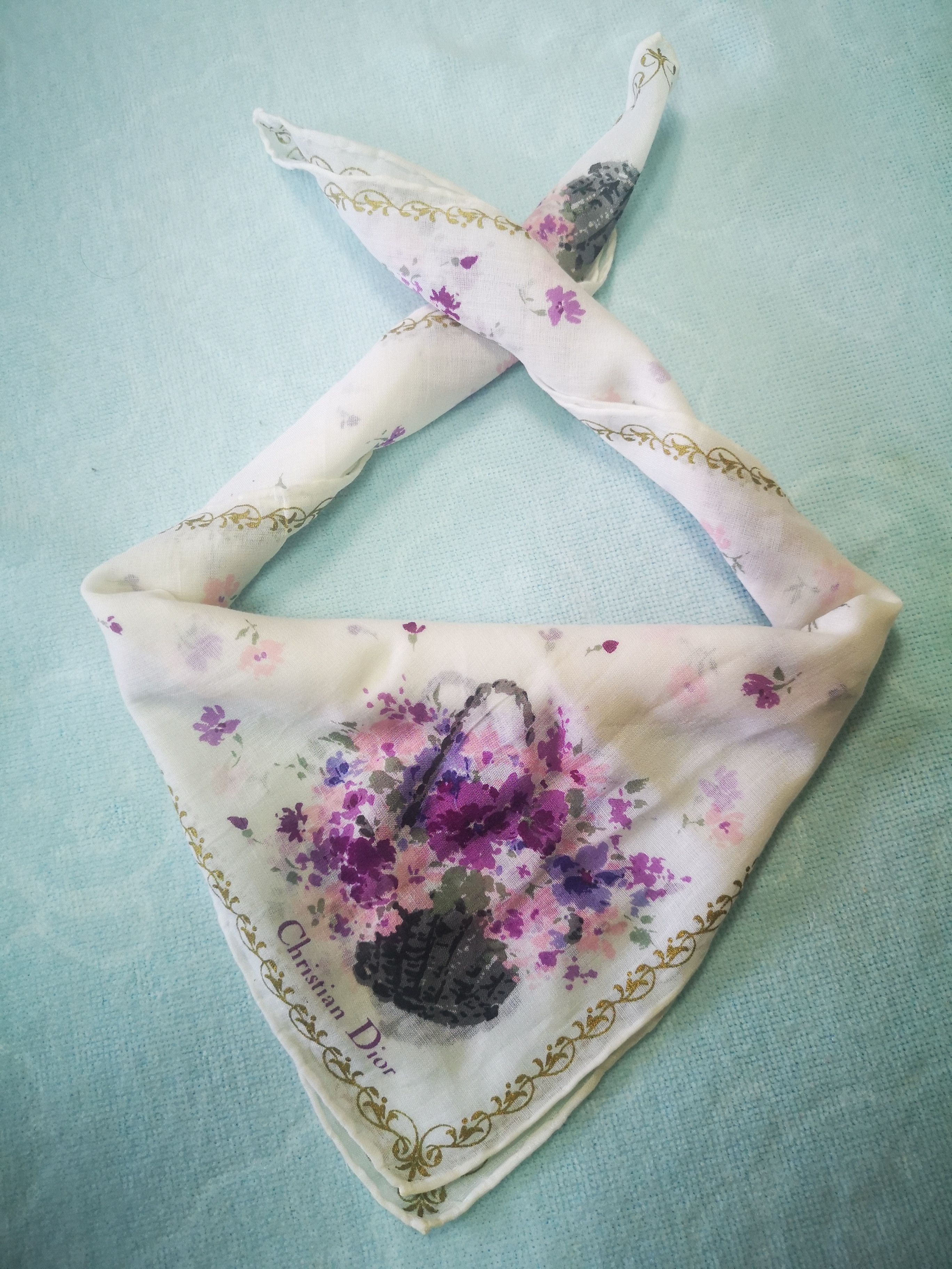 Vintage Christian Dior Handkerchief | Grailed