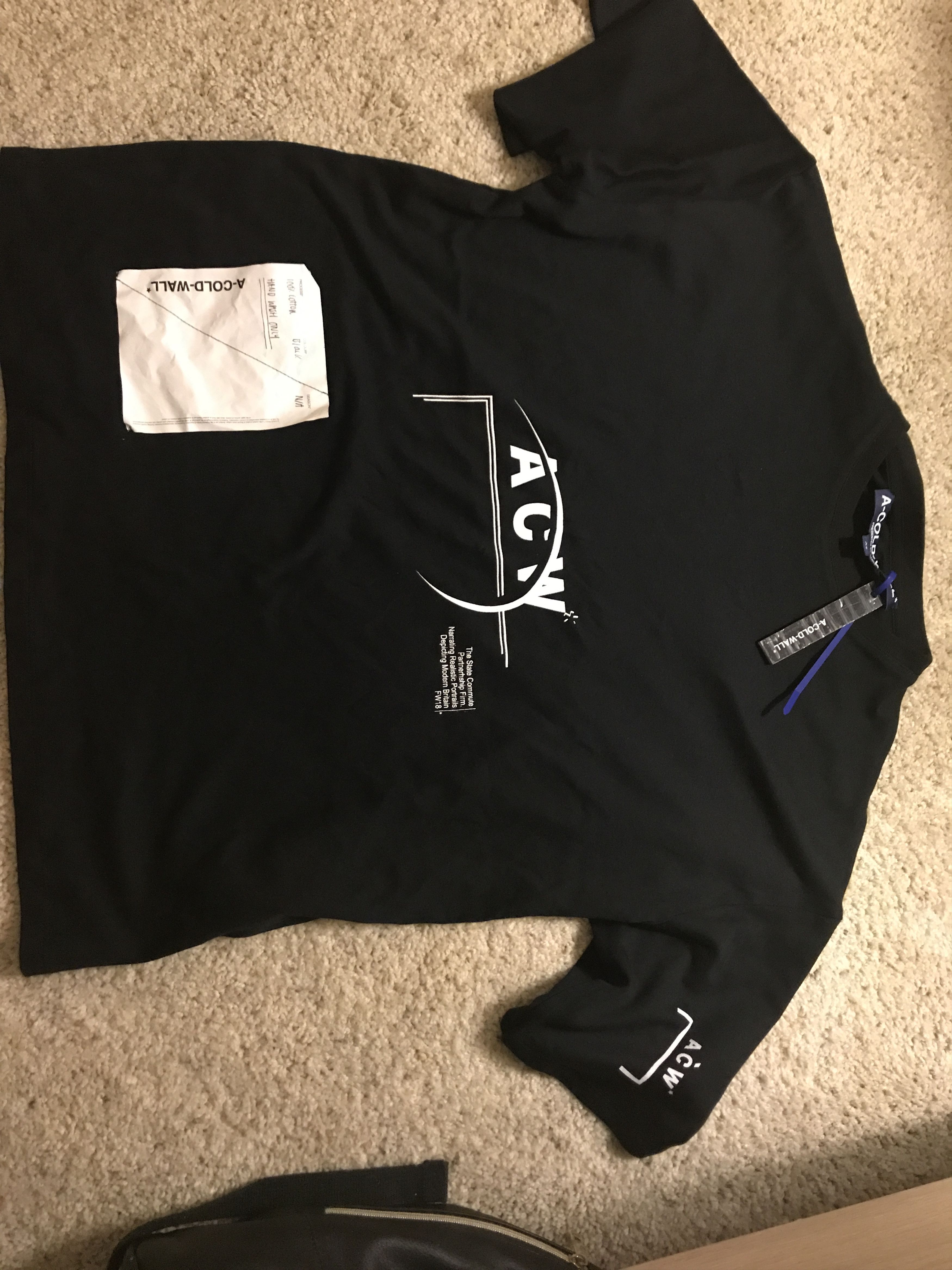 A Cold Wall ACW* STATE COMMUTE PARTNERSHIP T-SHIRT – BLACK | Grailed