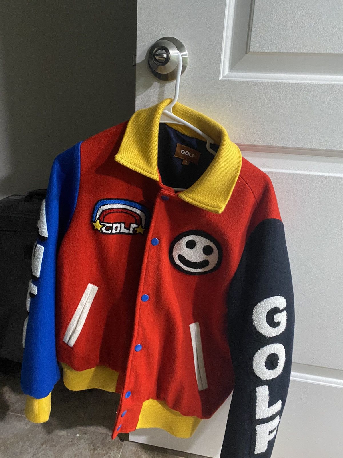 Golf Wang ANTI-GOLF PRIMARY VARSITY JACKET by GOLF WANG | Grailed