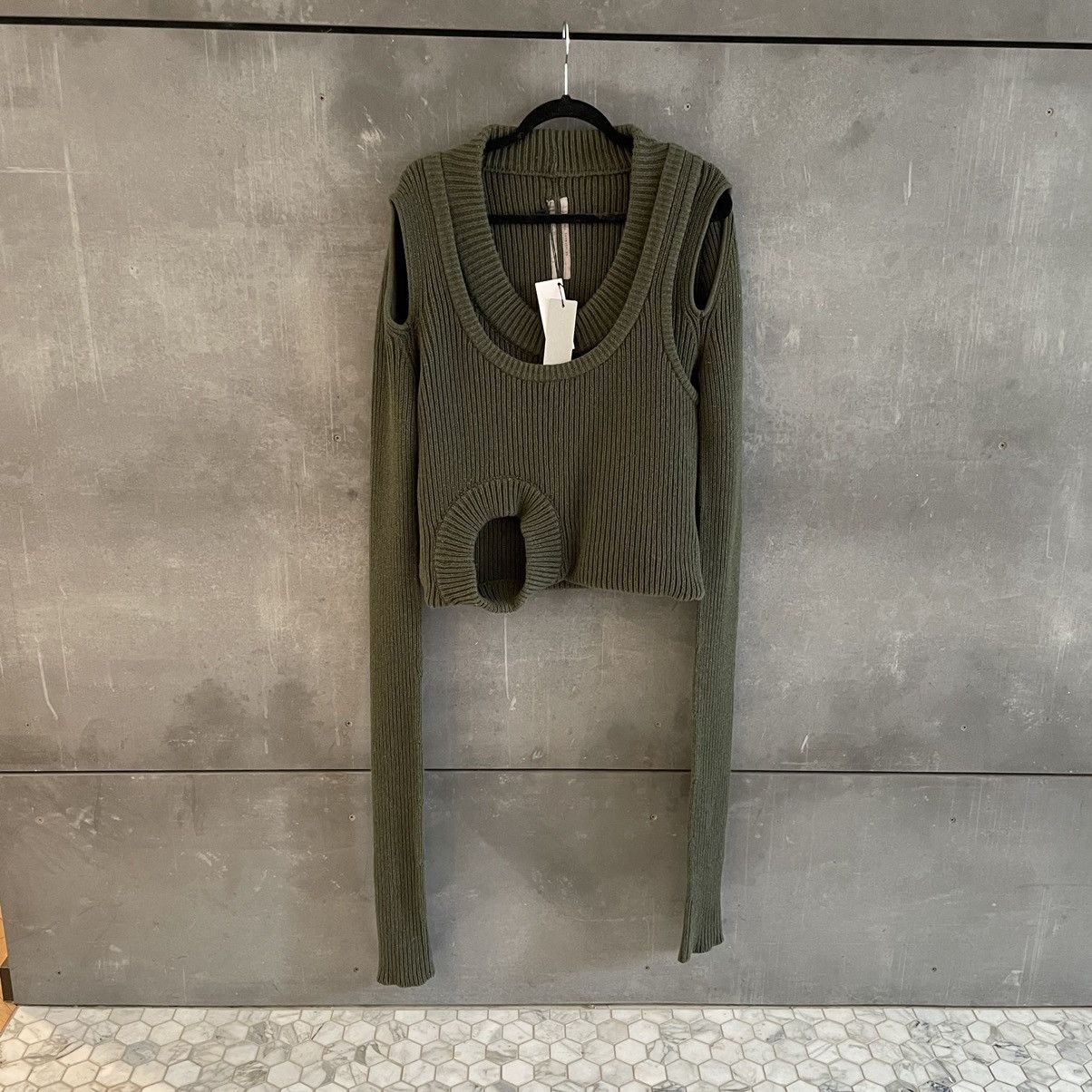 Rick Owens $1800 Rick Owens FW21 Gethsemane Banana Knit Rick Owens $1800 Rick Owens FW21 Gethsemane Banana Knit