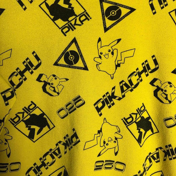 Pokemon Pikachu Pokémon Sweater Sweatshirt AOP All Over Yellow Small ...
