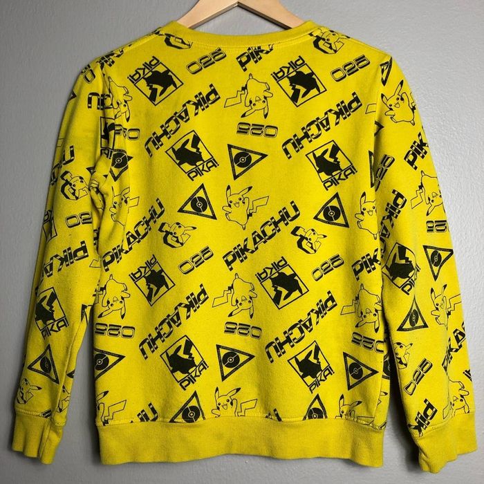 Pokemon Pikachu Pokémon Sweater Sweatshirt AOP All Over Yellow Small ...