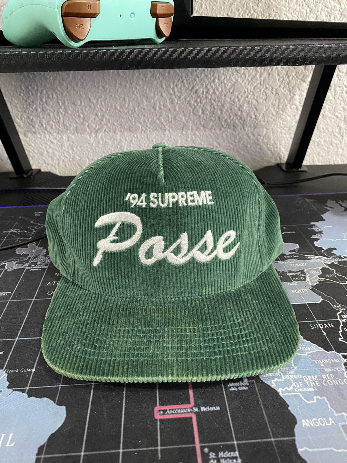 Supreme FW2008 Supreme 94 Posse Corduroy Green Snapback 5 panel OG ...