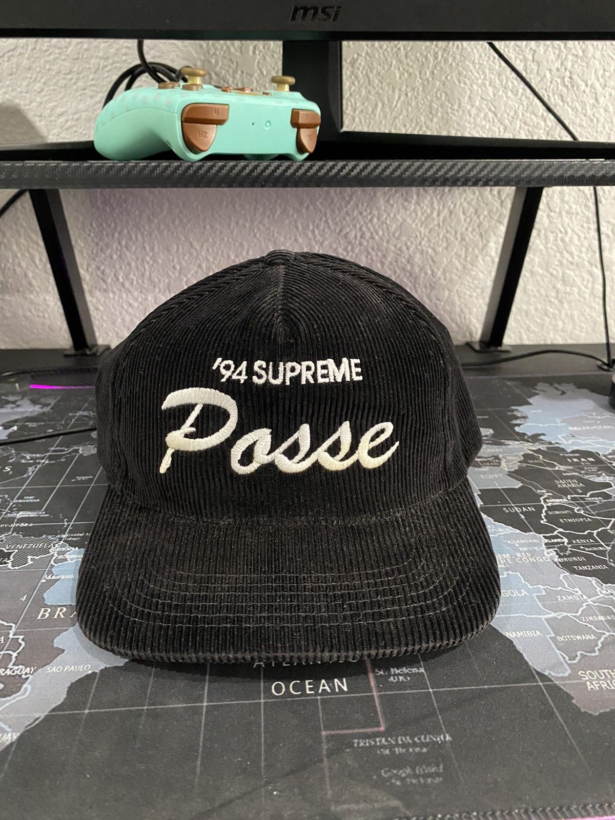 Supreme FW2008 Supreme 94 Posse Corduroy Black Snapback 5 panel OG | Grailed