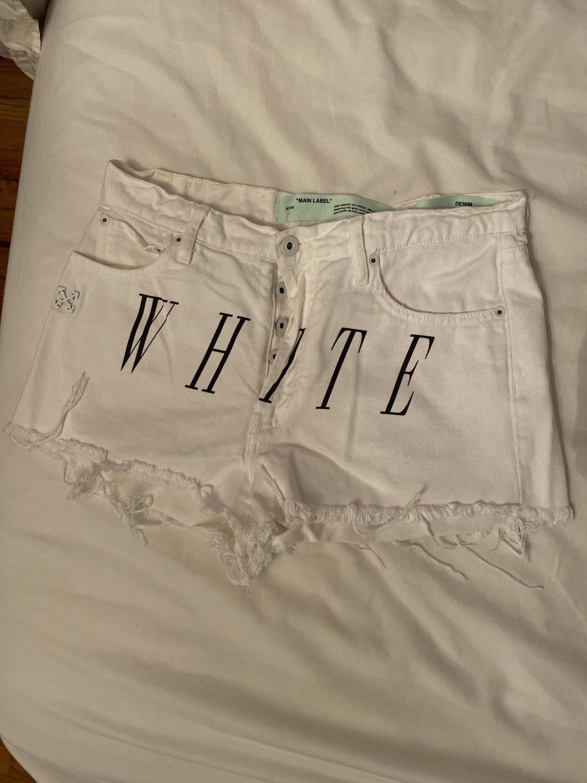 Off-White Off White jean shorts | Grailed