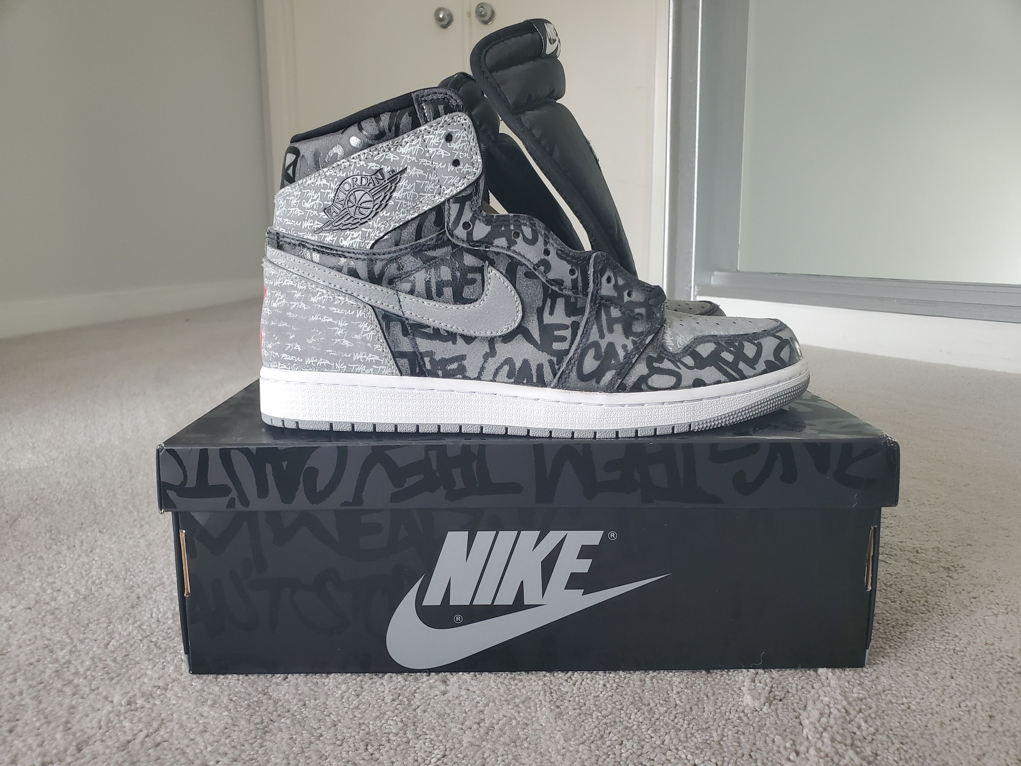 Jordan Brand Distressed Air Jordan 1 Retro OG High Rebellionaire | Grailed