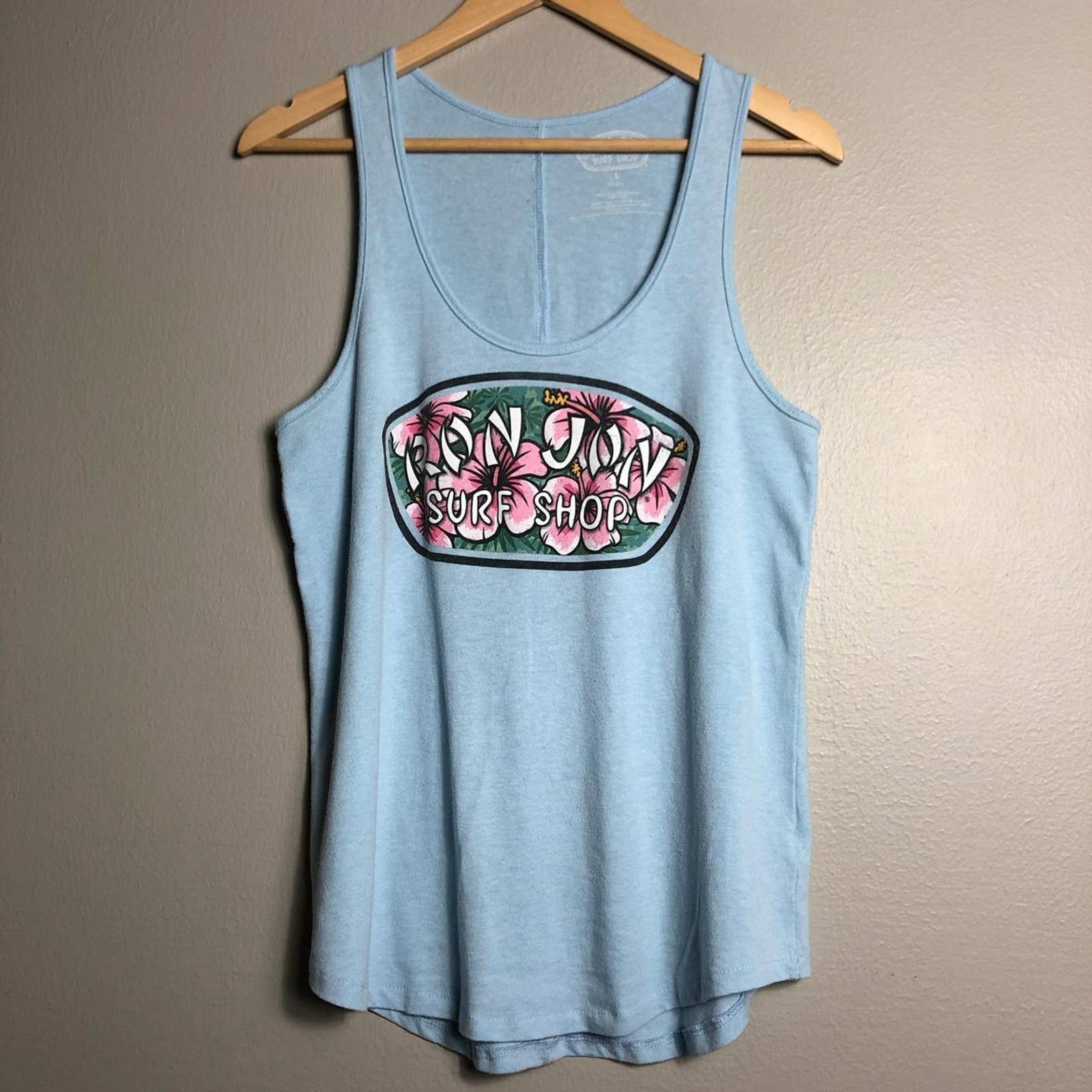 Ron Jon Surf Shop Ron Jon Surf Shop Shirt Tank Top Blue Surfer Beach ...