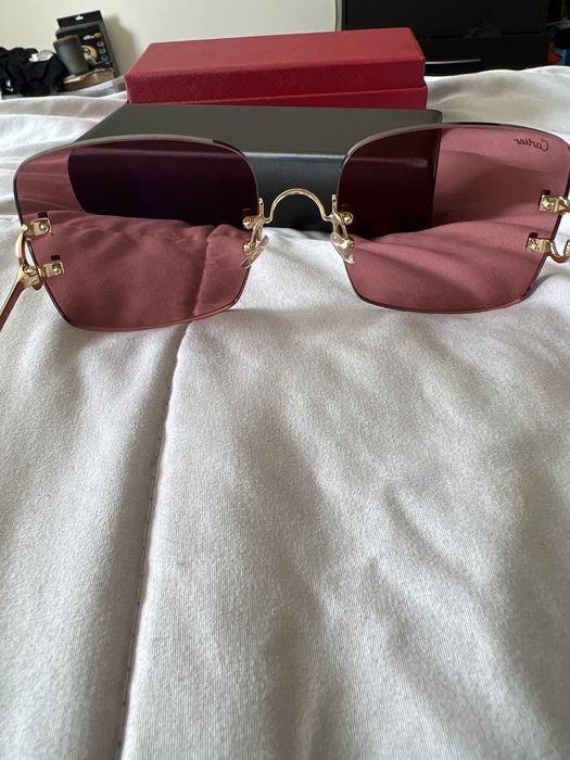 Cartier Cartier Wires with red cartier lenses | Grailed