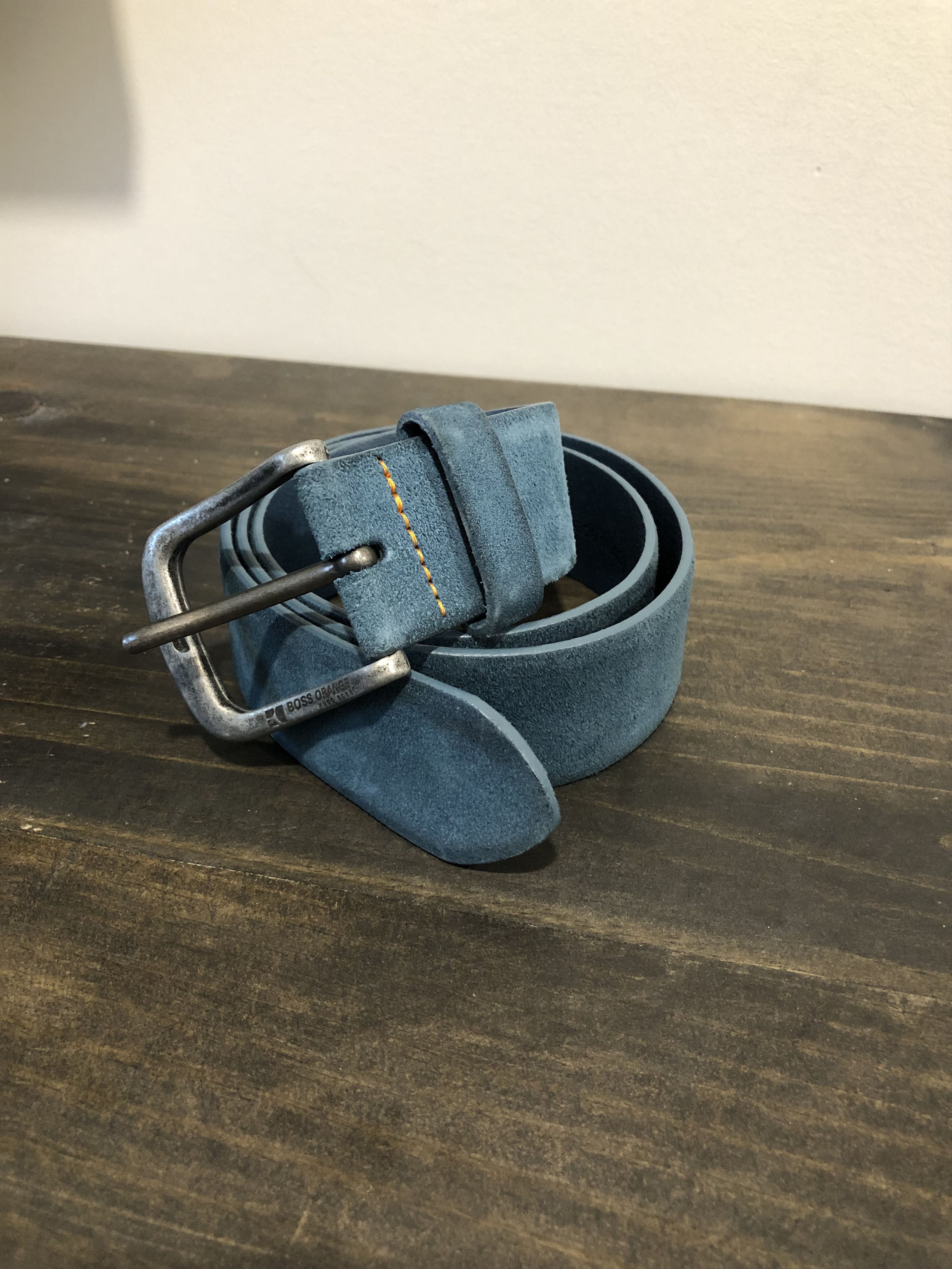 Hugo Boss Hugo Boss Suede Powder Blue Belt | Grailed