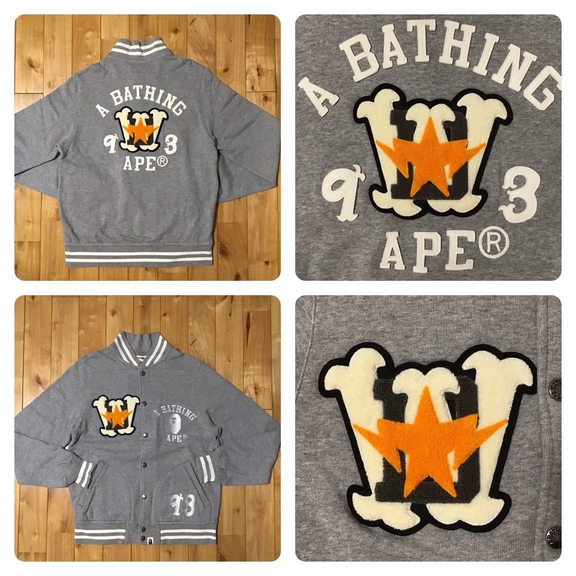 Bape BAPESTA emblem sweat varsity jacket bomber | Grailed