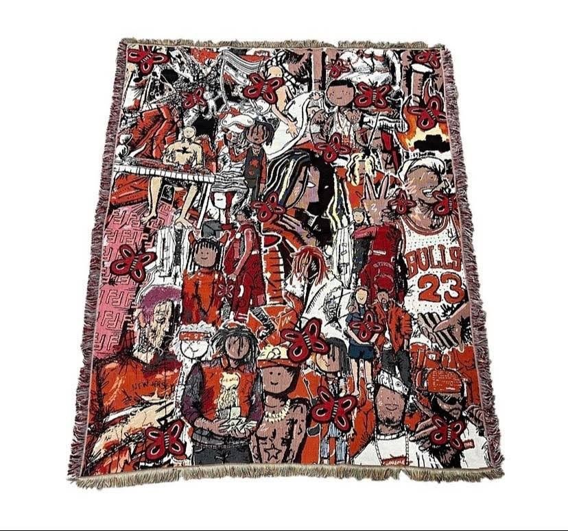 Kodone Kodone Red Collage Blanket | Grailed