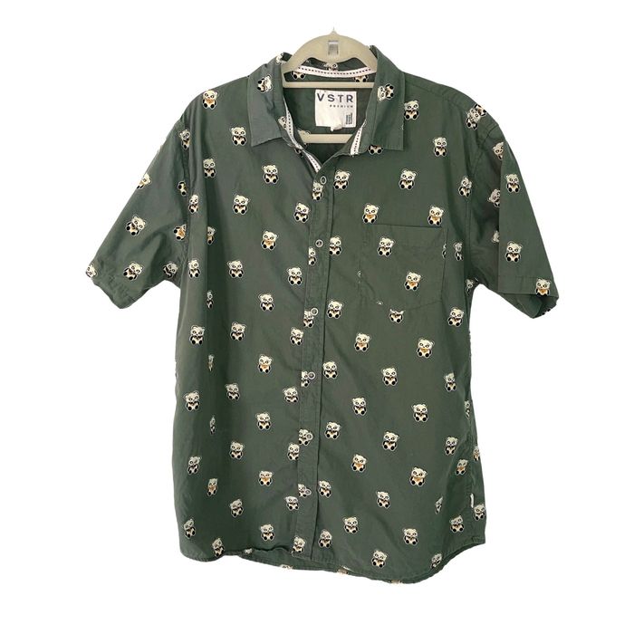Vstr VSTR Premium Button Front Shirt Large Panda Print | Grailed