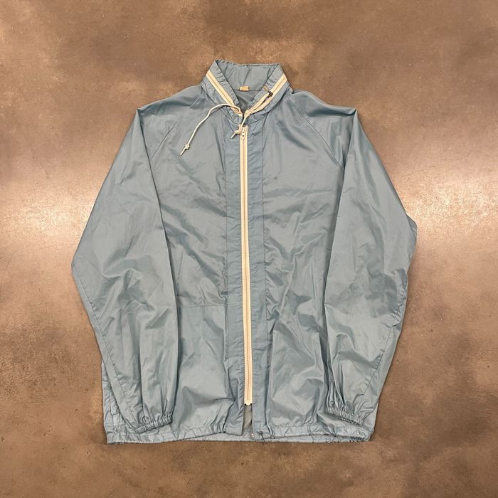 Vintage 70s VTG 100% Nylon Powder Baby Blue Pack Away Hooded Win | Grailed