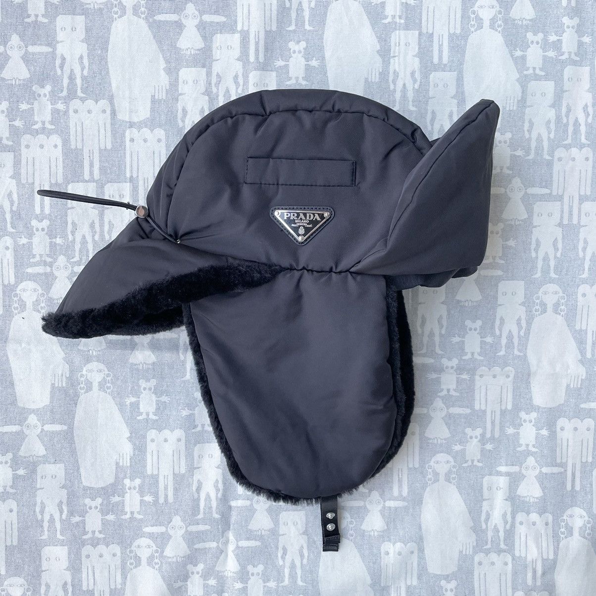 Prada Prada Re-Nylon Chapka Trapper Shearling Fur Hat - 2020 | Grailed