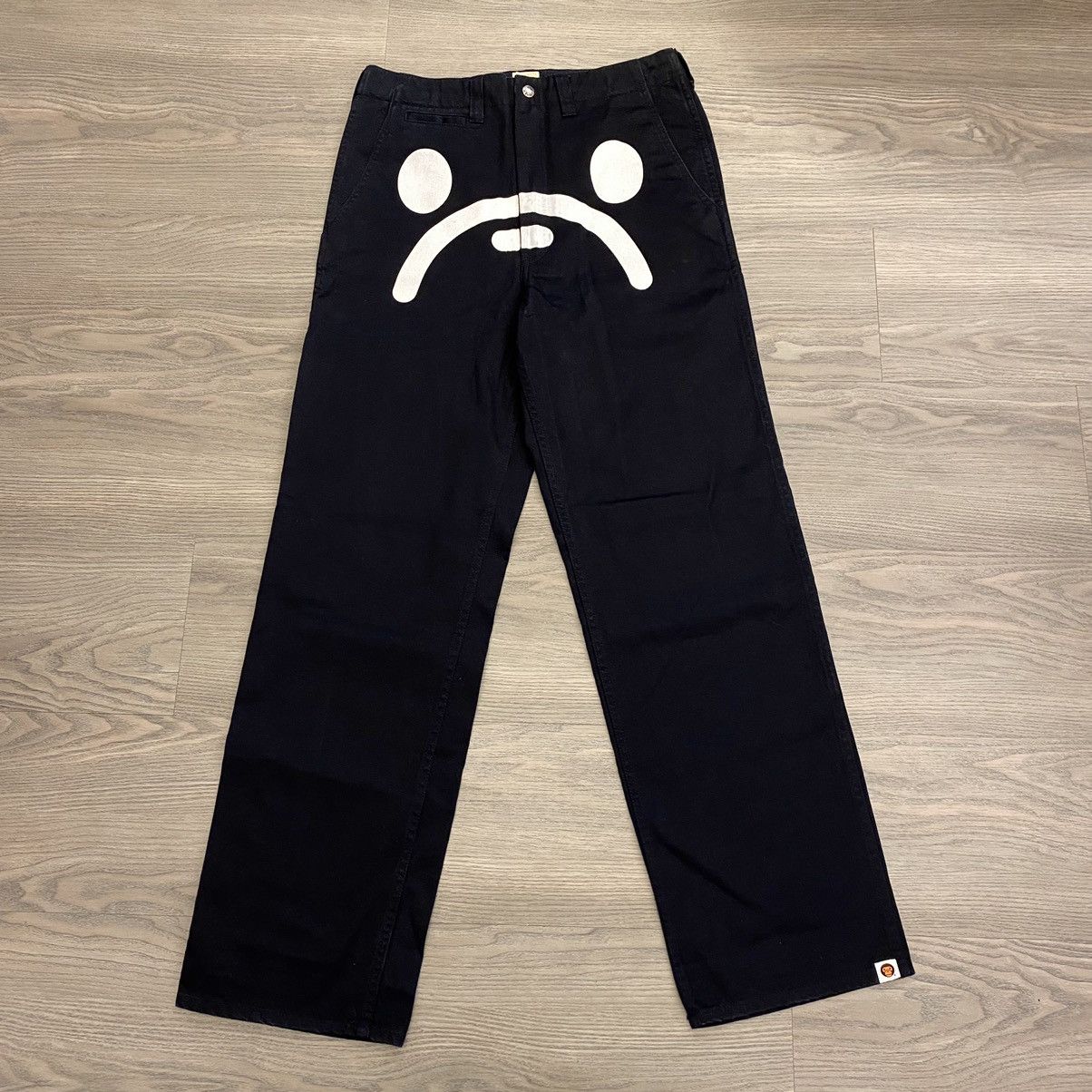 Bape Bape cry sad face cargo pants jeans Milo Nigo Ape shark sta | Grailed
