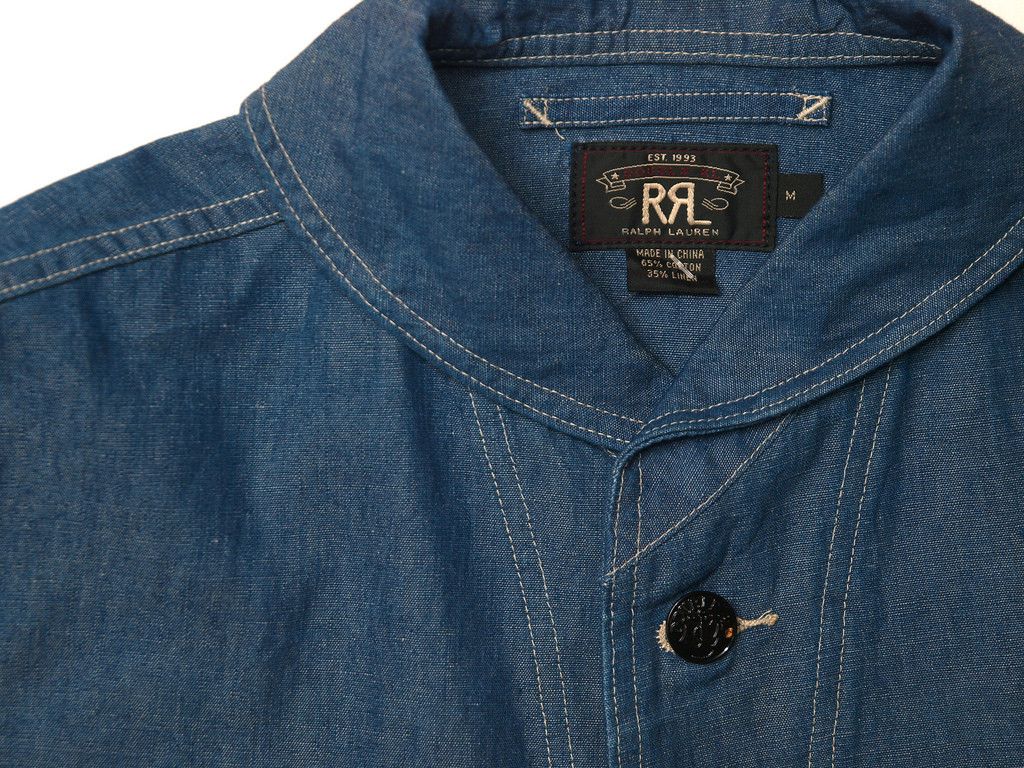 Ralph Lauren Indigo Denim Shawl Collar Jacket | Grailed
