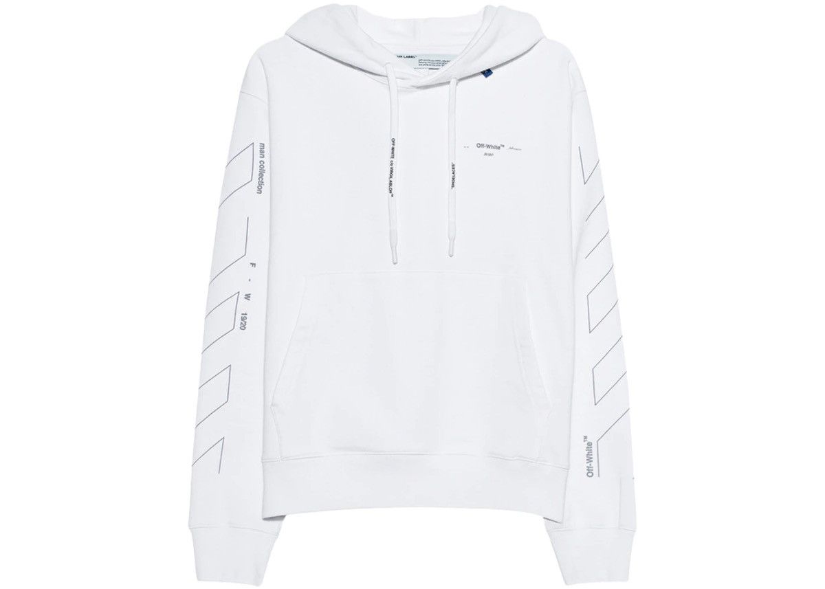 Off-White Off-White Unfinished Diag Hoodie - white/Silver | Grailed