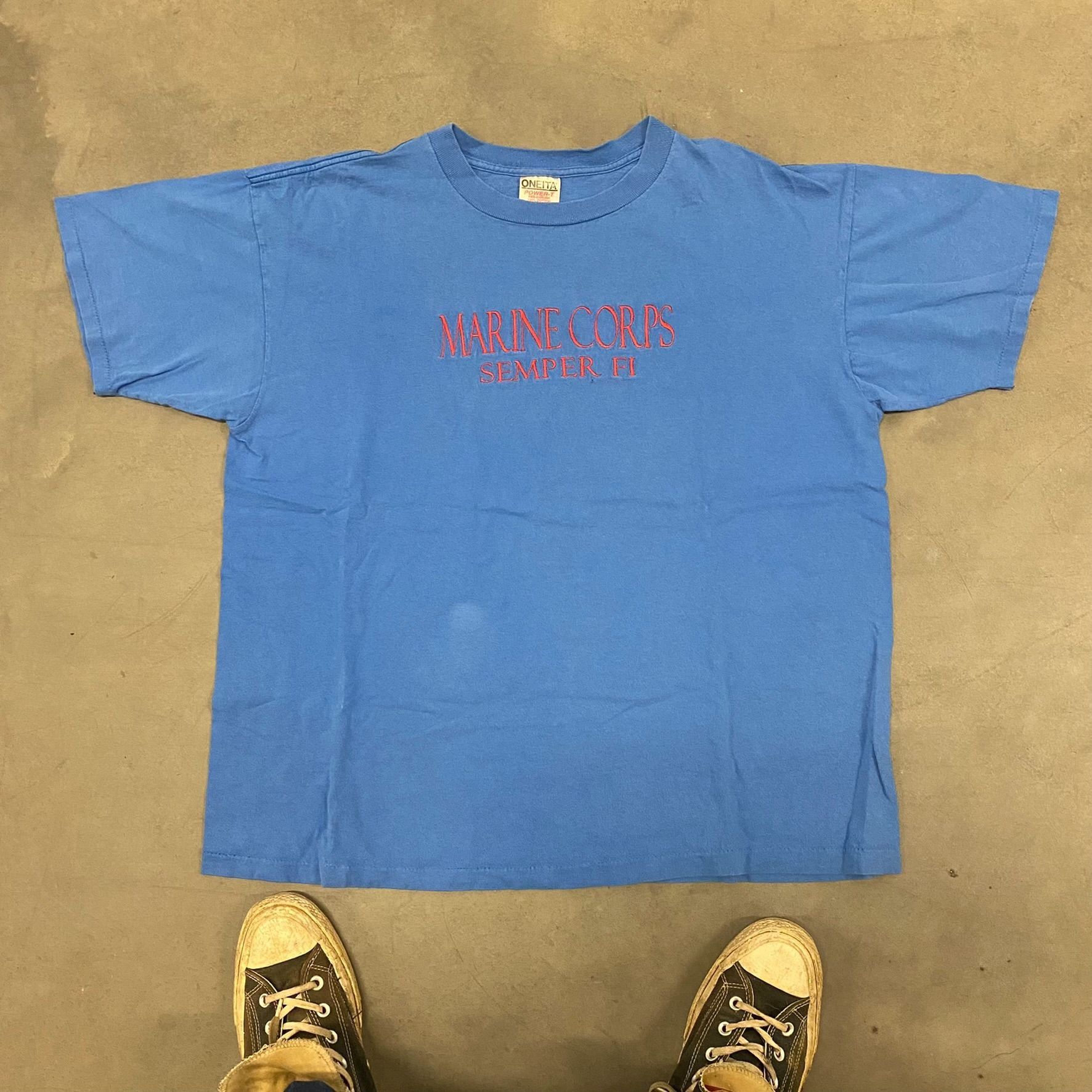 Made In Usa × Streetwear × Vintage Marines Vintage Boxy 90s T-Shirt ...