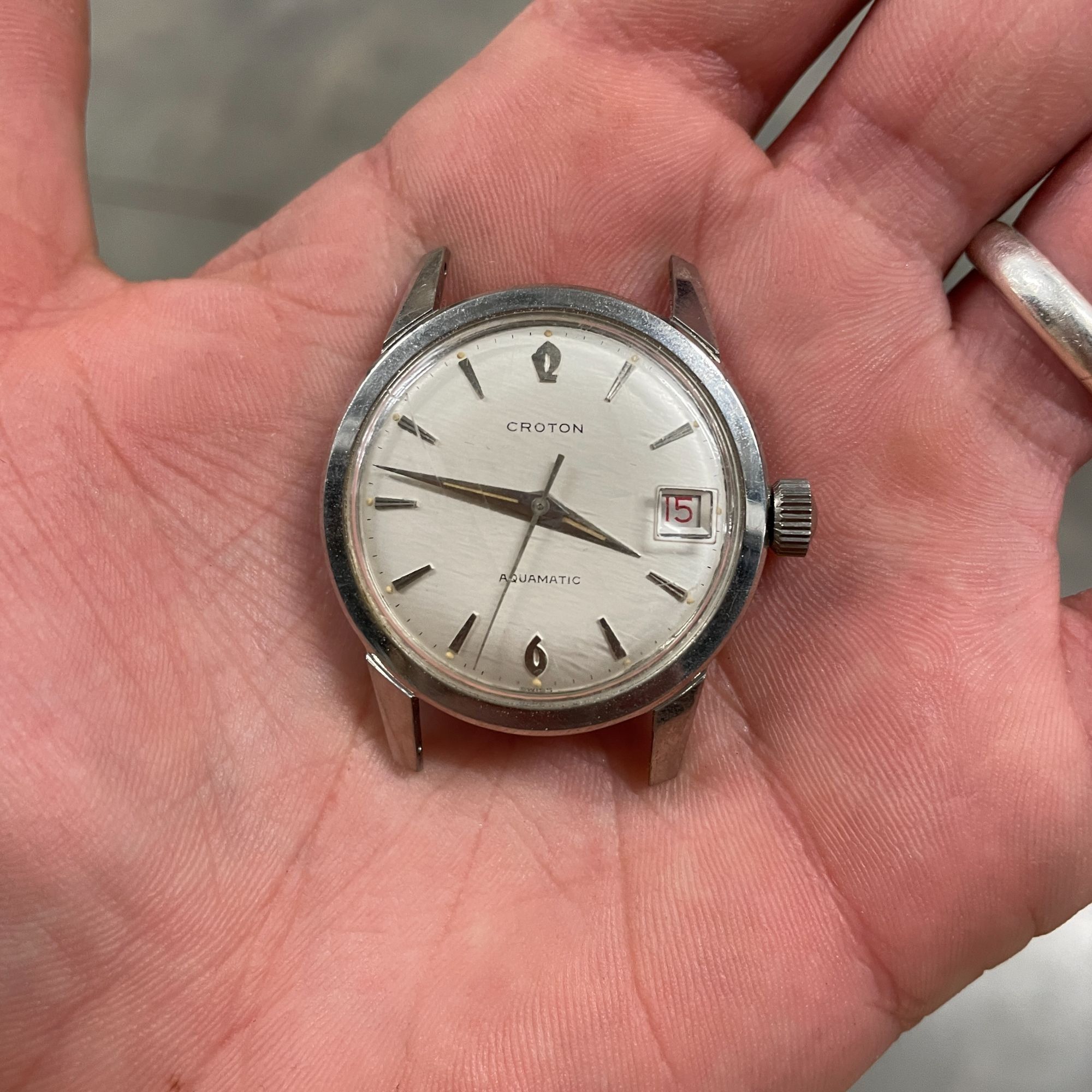 Vintage 40s VTG Croton Swiss Made Date Swiss Steel Watch Aquamat | Grailed