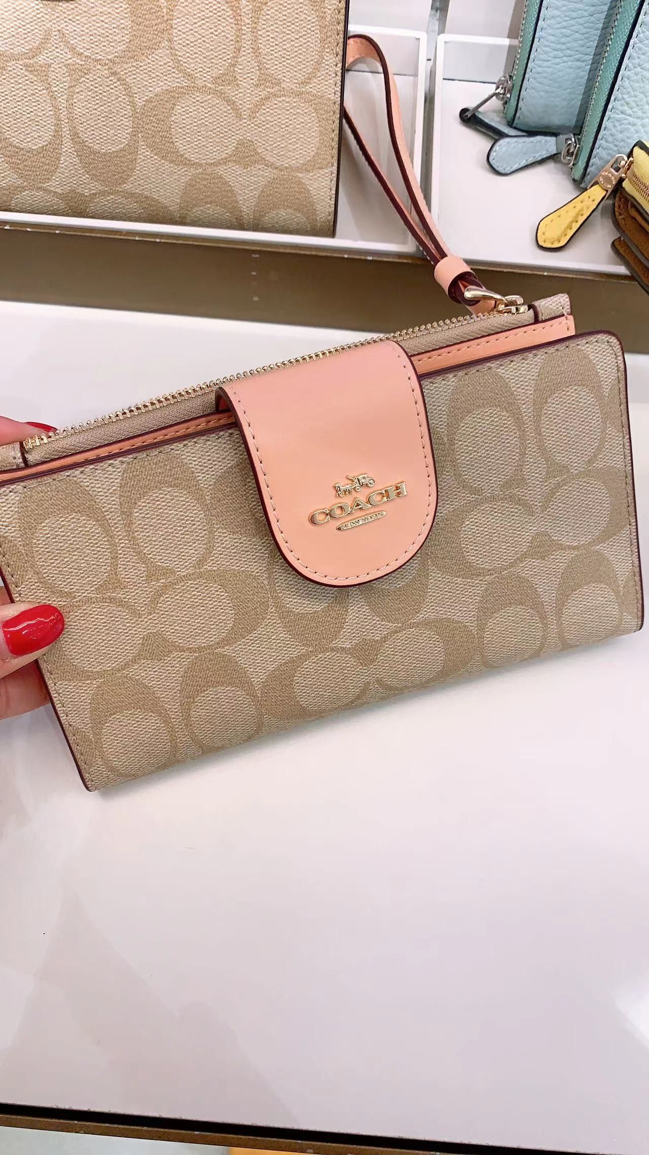 Coach Tech Phone Wallet In Colorblock Signature Canvas | Grailed