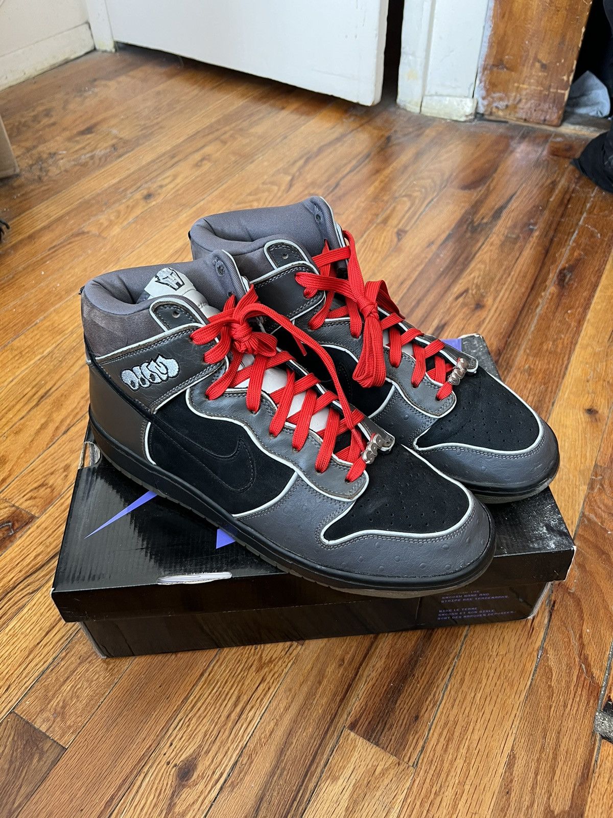 Nike Nike sb dunk high mf doom | Grailed