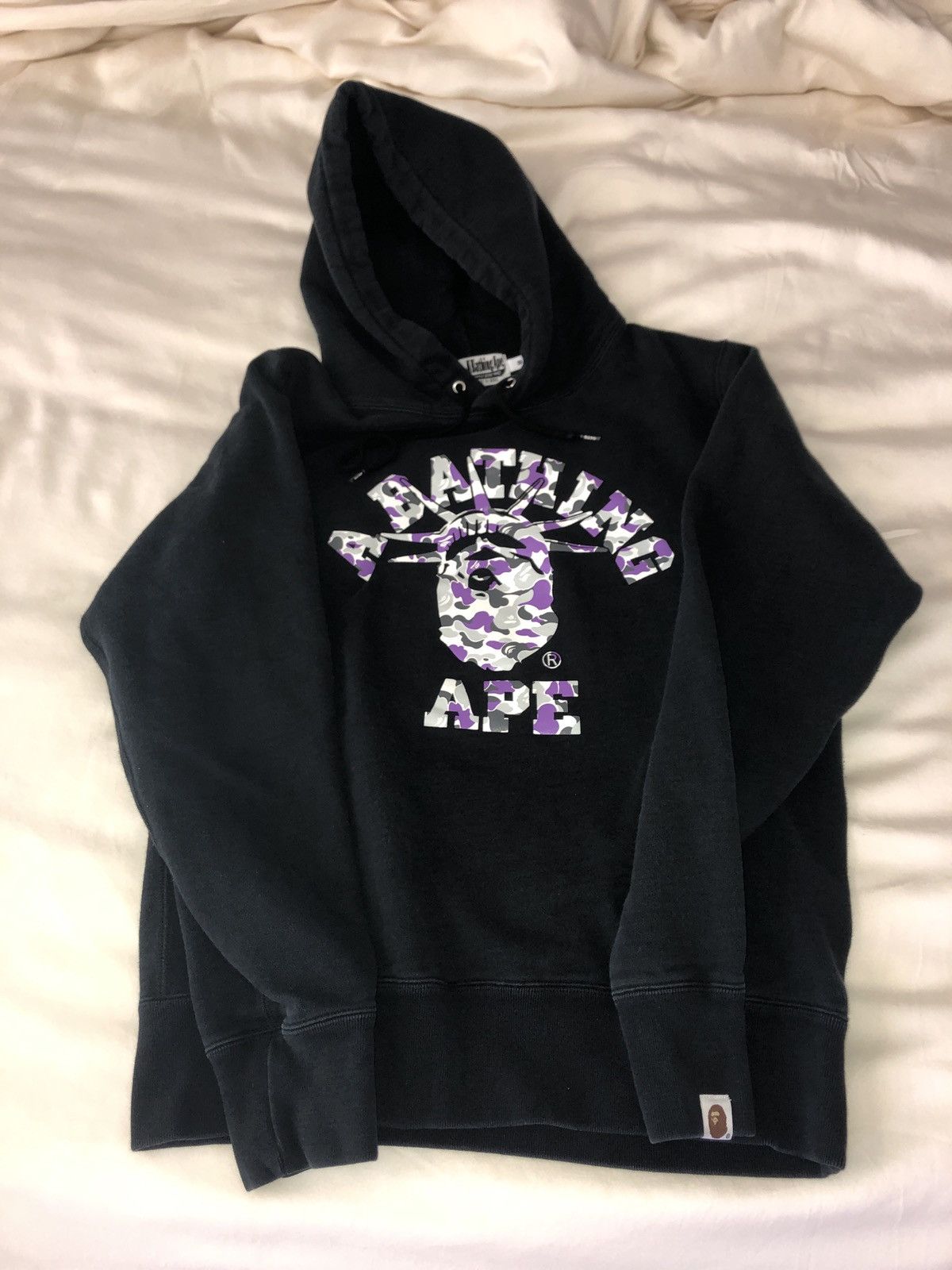 Bape NYC City Camo Bape New York College Logo Hoodie | Grailed