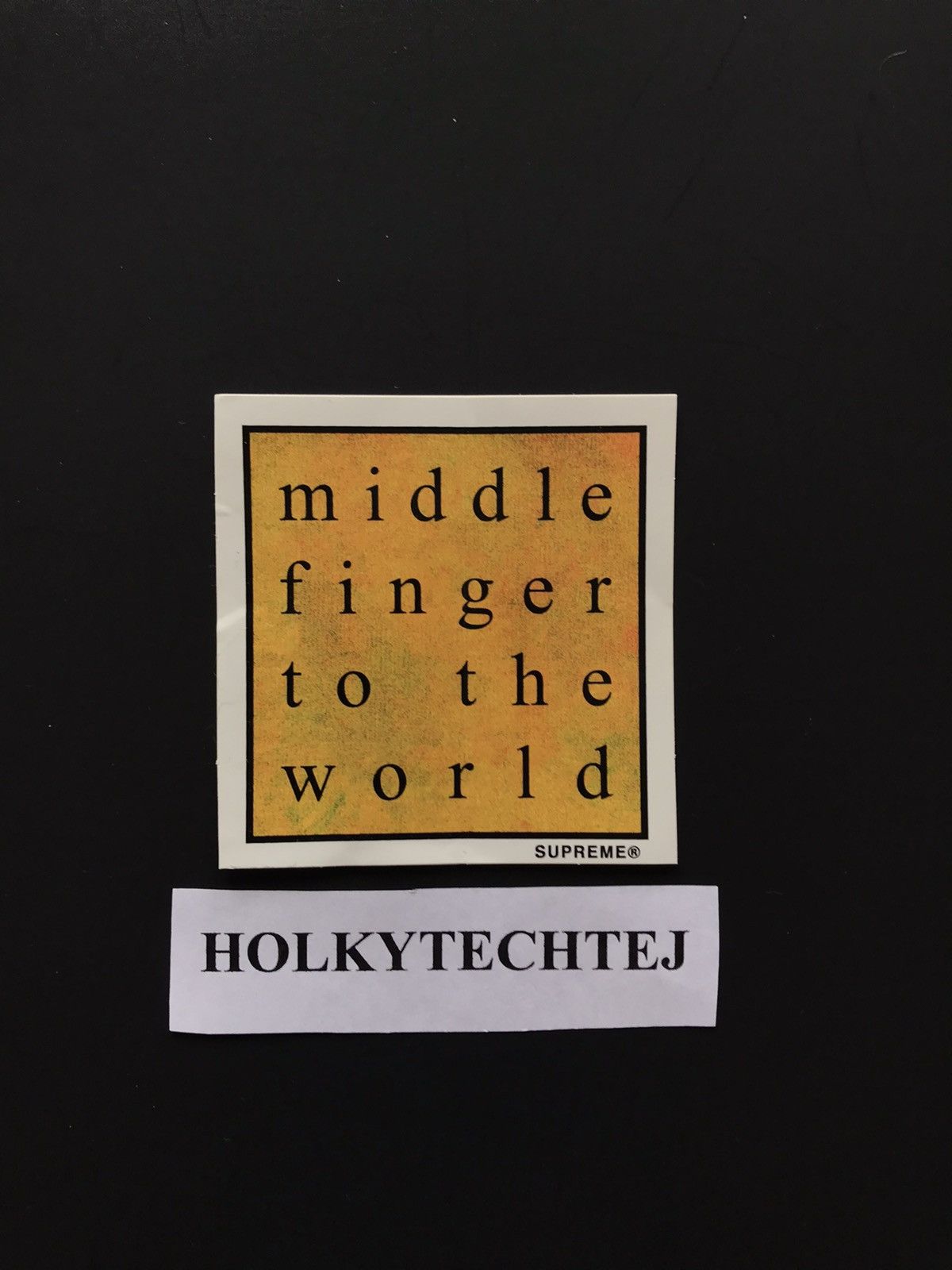 Supreme Supreme Middle Finger To The World Sticker | Grailed