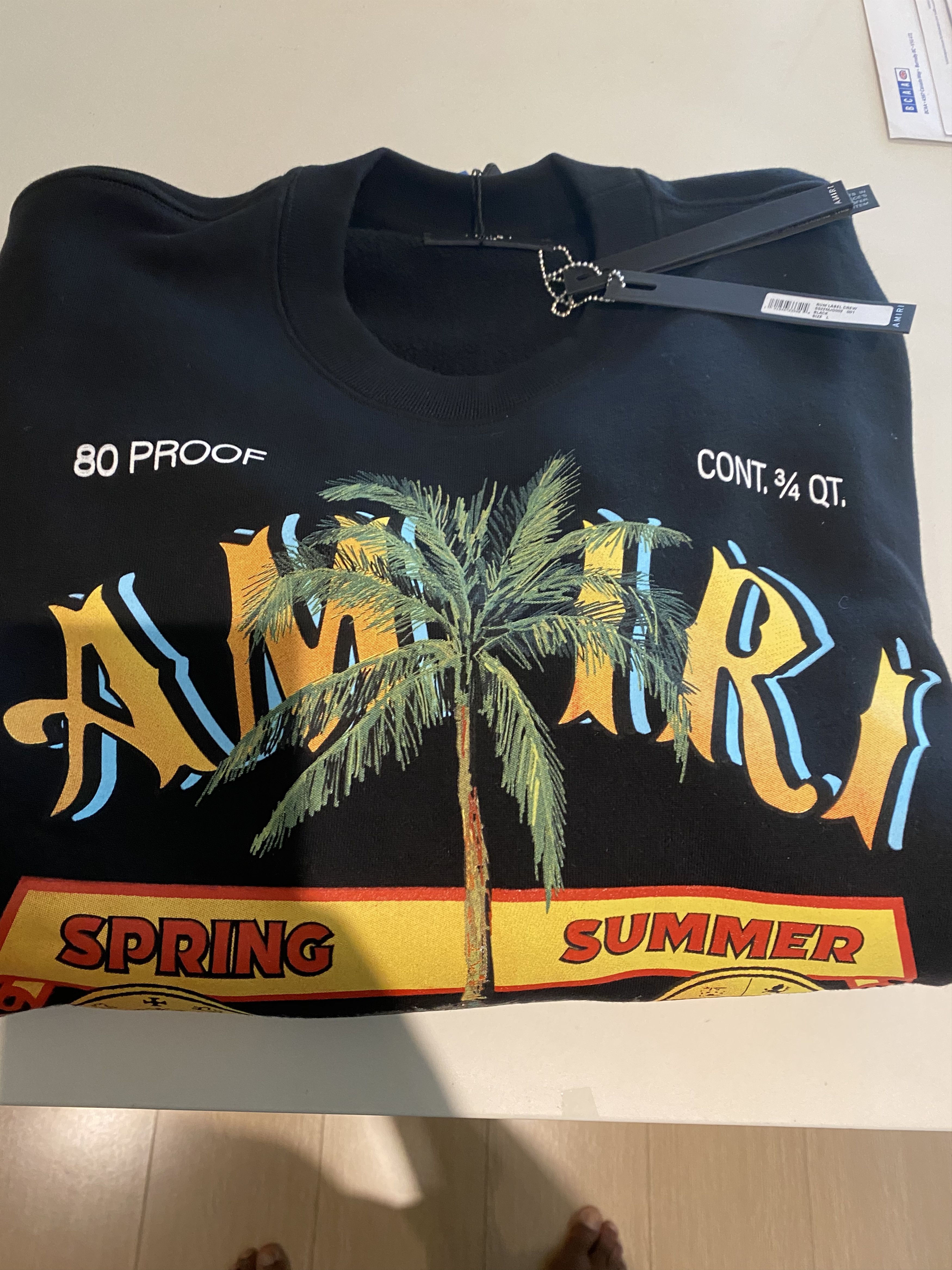 Amiri AMIRI RUM LABEL CREW | Grailed