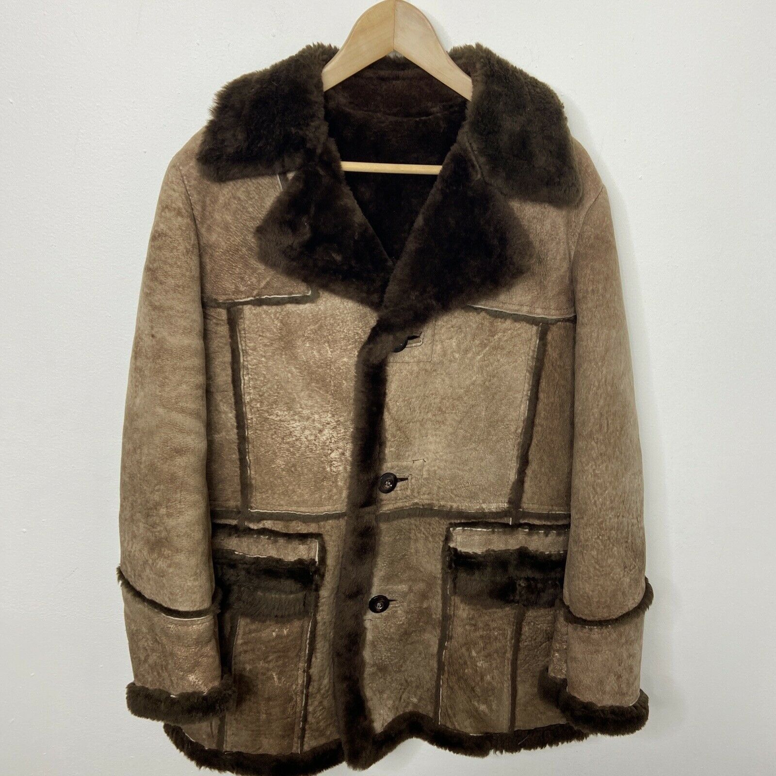 Sears Vintage Sears S 38 Sheepskin Shearling Ranch Coat | Grailed