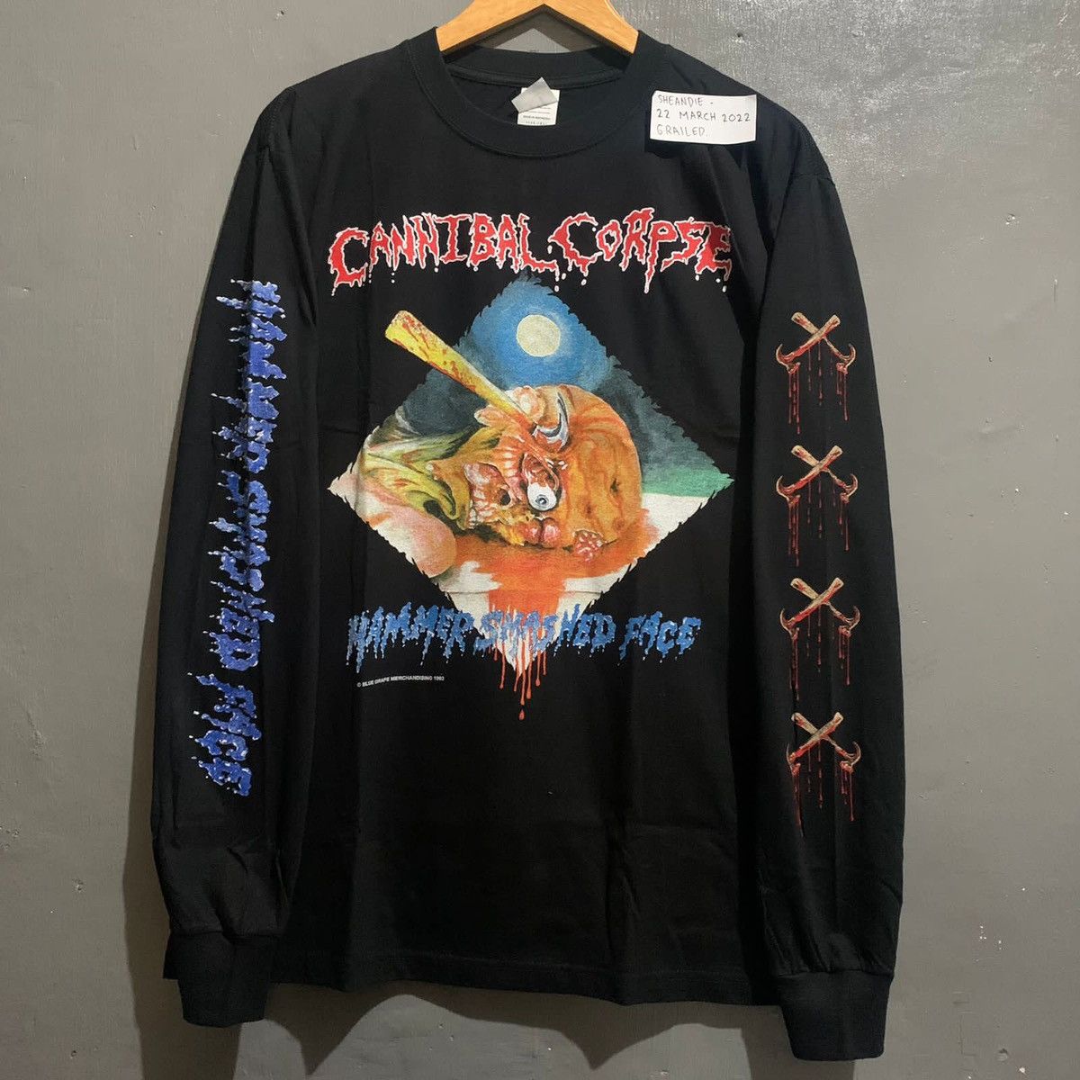 Vintage Cannibal Corpse - Hamer Smashed Face Tour | Grailed