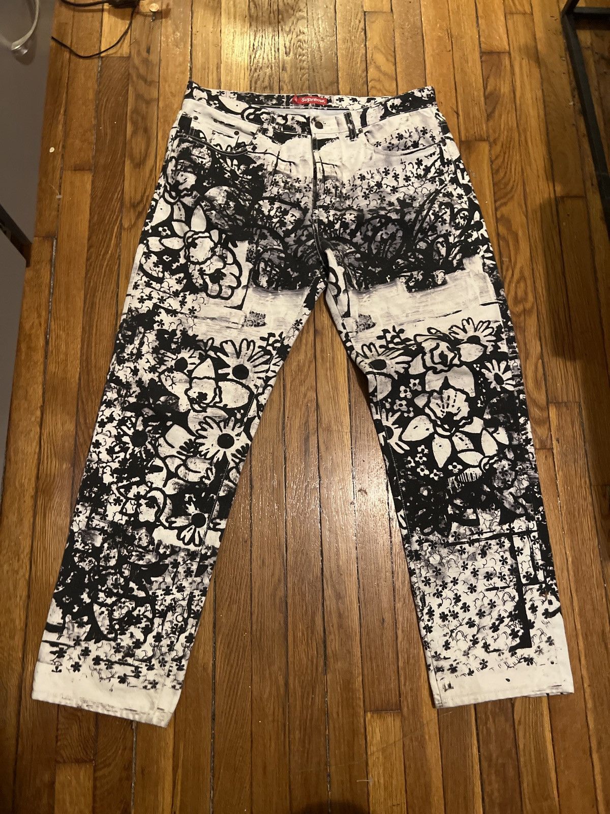 Supreme Supreme Christopher wool jeans white | Grailed