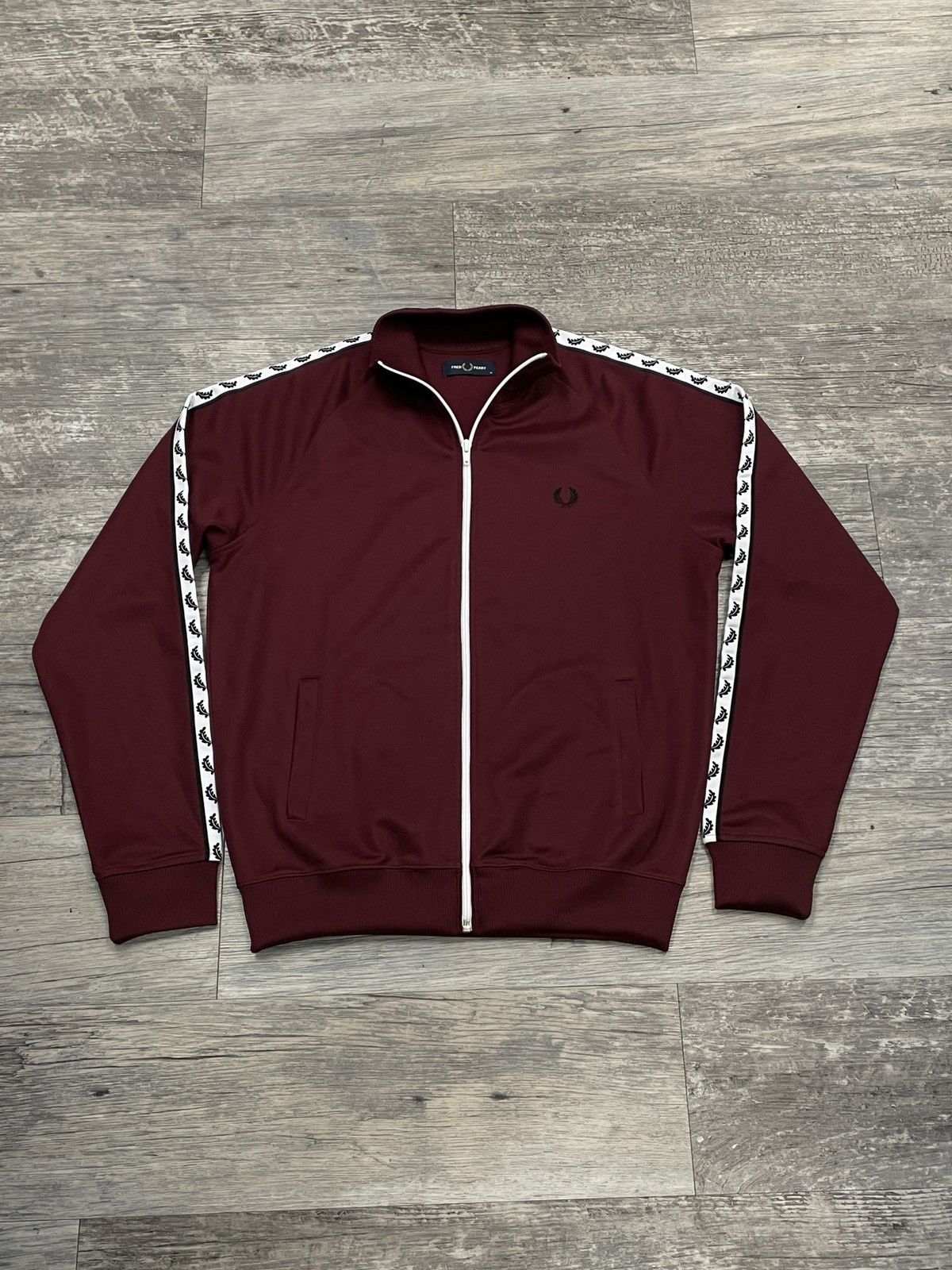 Fred Perry Fred Perry Maroon Track Jacket | Grailed