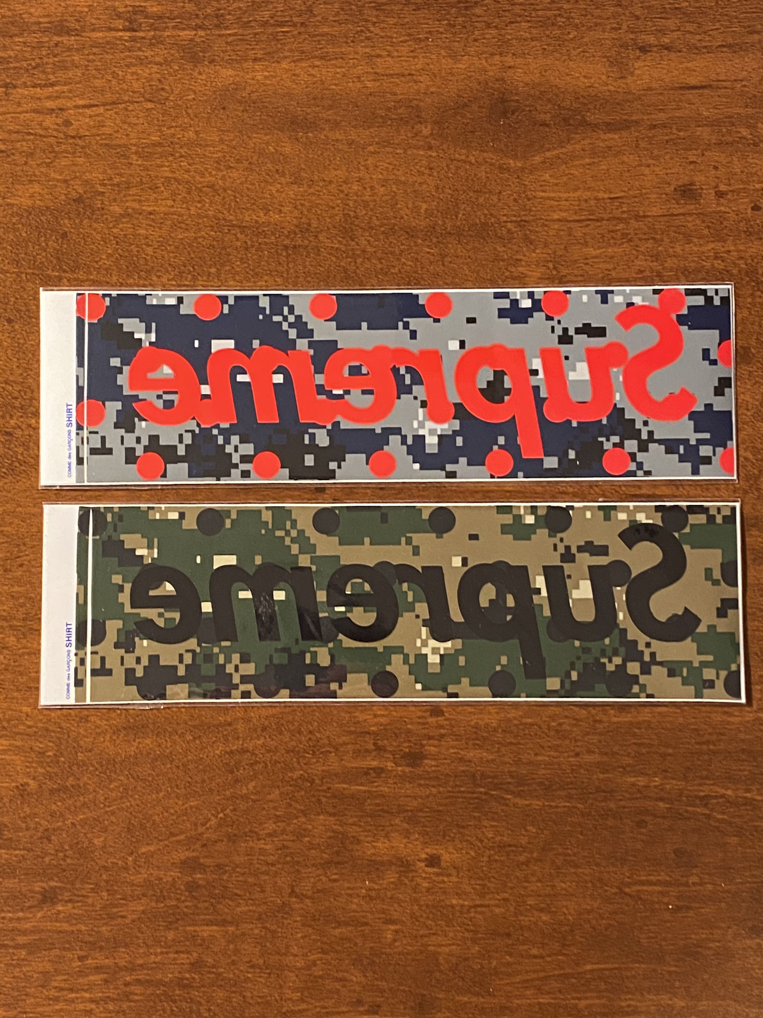 Supreme Supreme Box Logo CDG Camo Sticker Set | Grailed