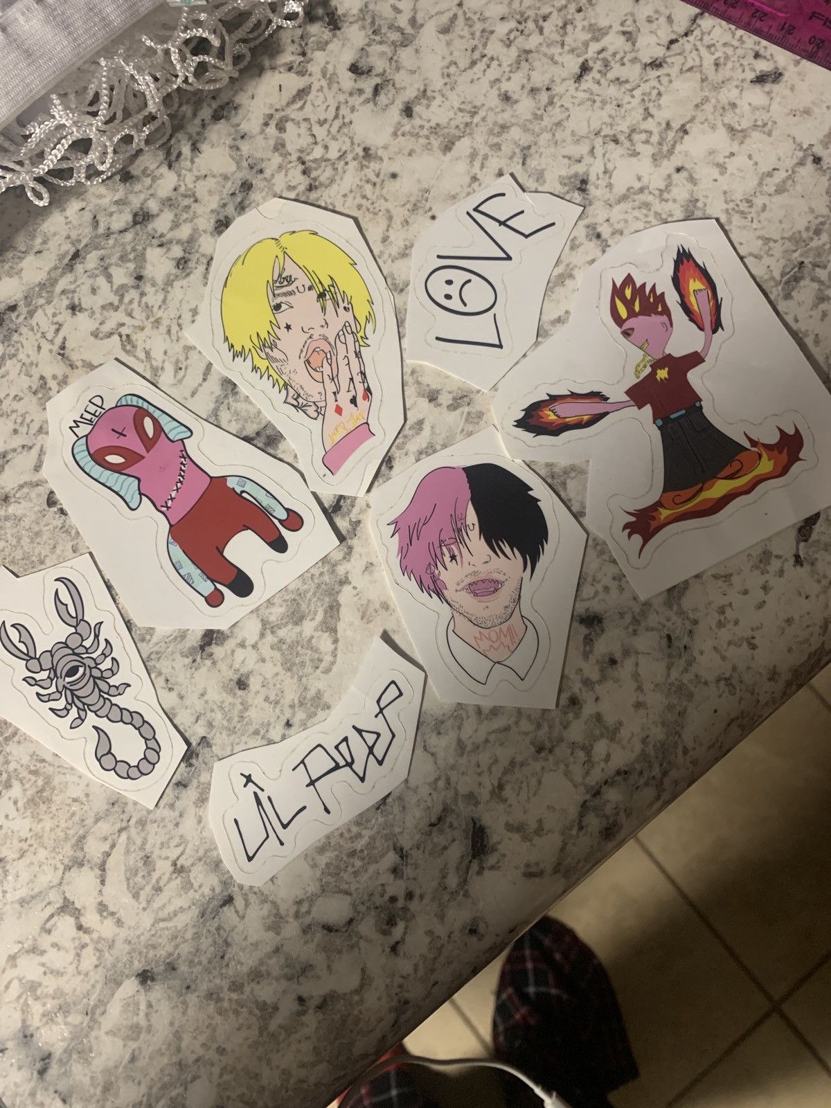 Gothboiclique × Lil Peep 7x Lil Peep Stickers Assorted Grailed 9839