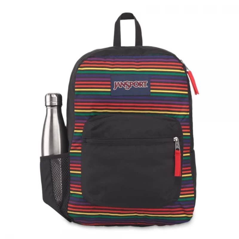 Jansport JanSport Cross Town Rainbow Stripes Backpack JS0A47LW7E0 | Grailed