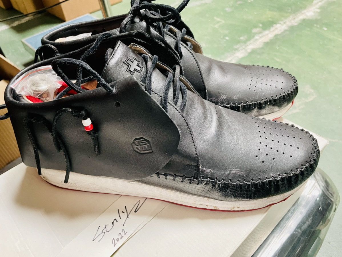 Visvim visvim undefeated la fbt black leather snake | Grailed