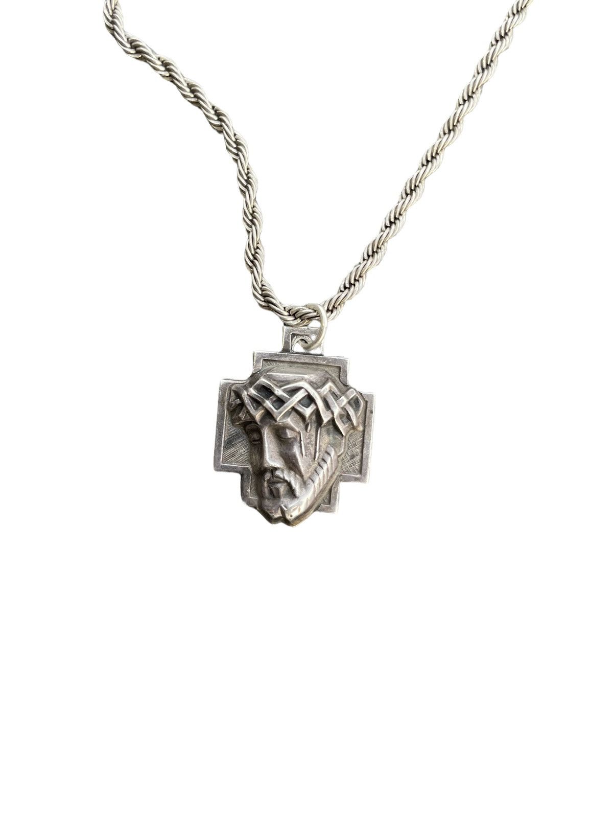 Sterling Silver × Vintage Vintage Jesus Christ Crown of Thorns Sterling ...