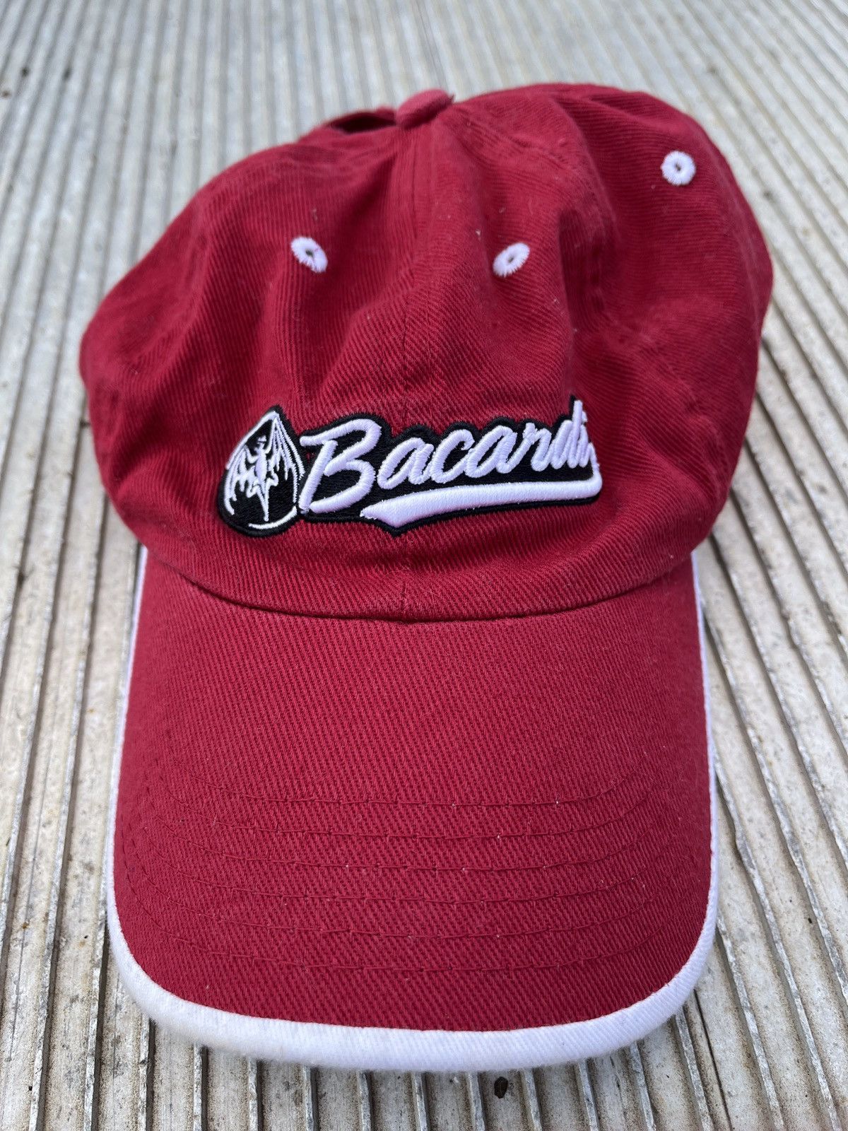 Bacardi × Vintage Vintage Bacardi Red White cap hat | Grailed