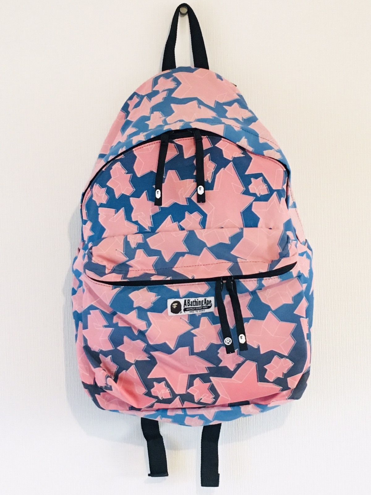 Bape × Japanese Brand BAPESTA Backpack A Bathing Ape Logo BAPE Book Bag ...